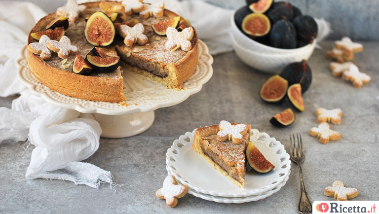 Ricetta Torta frangipane alla ricotta e fichi - Ricetta.it